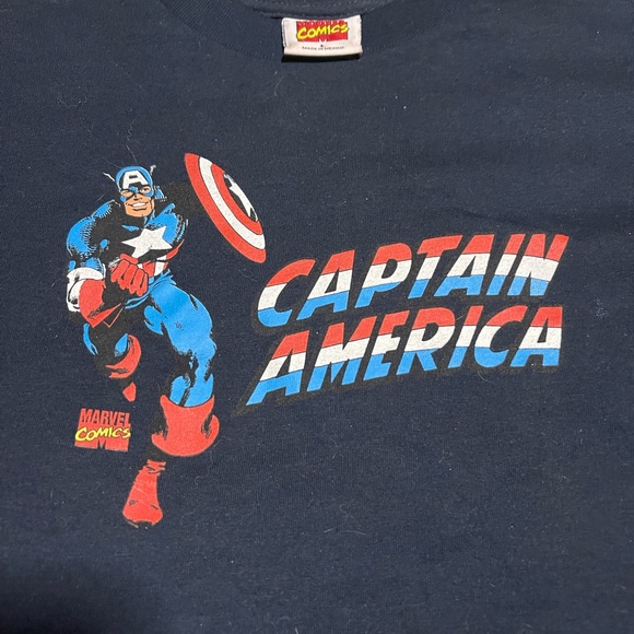 Shirts | Captain America Marvel Vintage Shirt Large | Poshmark